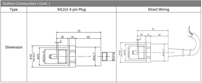 Hengtong Sensor 4-20mA Pressure Transmitter for Air Gas Oil Water Tank Measurement