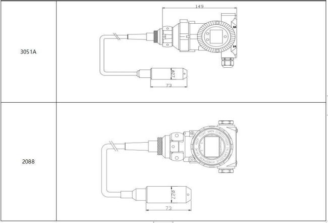 BH93420 Split-type liquid level transmitter static pressure measurement