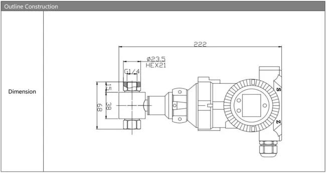 3051 Aluminum Alloy Digital LCD Ex-proof Differential Pressure Sensor Transmitter