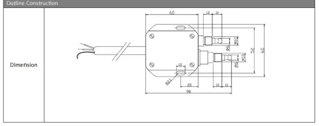 HTsensor Micro Differential Air Gas Pressure Transmitter Sensor
