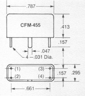 China ANCHO DE BANDA DE CERÁMICA 2.4KHZ 60dB FALSO del FILTRO 455KHZ 6dB de CFJ455K5 PIEZOELECTRONIC en venta