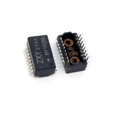 China 16PIN SMD SMT Ethernet Transformer 100 / 1000 BASE-T Modules for sale