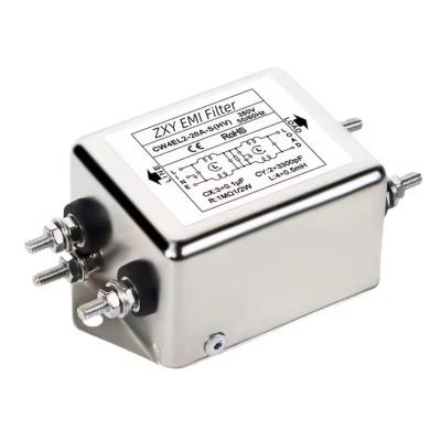 China Filtro EMI de dupla secção monofásico AC380V/440V Potência de alta tensão CW4EL2-10A 20A 30A-T/S CW4L2 Tipo de parafuso/soldura for sale