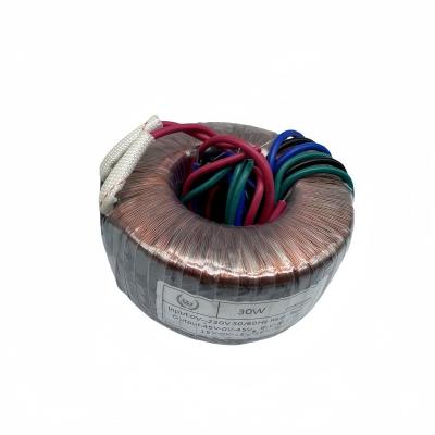 China 25W Single Phase Toroidal Transformer 0-220V to 06V-0-06V Power Supply for sale