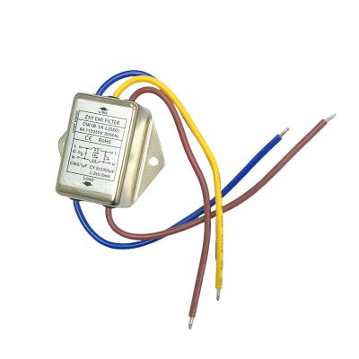 China EMI Filter CW1B-1A-L 6A Power Purification Lead Type Single Phase AC Power Filter for sale