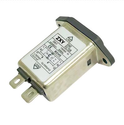 China EMI Filter Plug in Single Phase AC Power Filter Electromagnetic Interference for sale