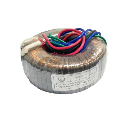 China Transformador Toroidal Personalizado de 60W para Amplificadores de Áudio Entrada 230V Saída 18V à venda