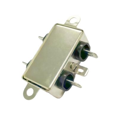Cina CW1B-3A-T05 Filtro EMI di alimentazione a 4 pin, saldatura, metallo, soppressore di rumore, interferenza elettromagnetica in vendita
