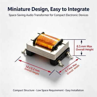 China ED8 Permalloy Nickel Steel Sheet Audio Isolation Transformer with 600Ω : 10KΩ Impedance Ratio for SMD Installation for sale