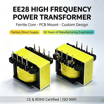 China EE28 High Frequency Switching Transformer with Ferrite Core, Customized Turns Ratio, Low Power Loss, and High Working Efficiency for sale