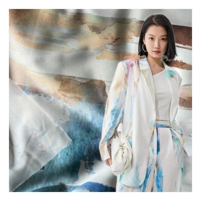 China High Quality 100% Polyester Fabric 243gsm Soft and Smooth Dyed Plain Woven for Dresses for sale