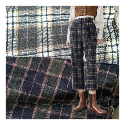 China Cheap Crinkle Grid 280gsm 100% Polyester Crepe Cey Woven Fabric for Dress Garment Textile for sale