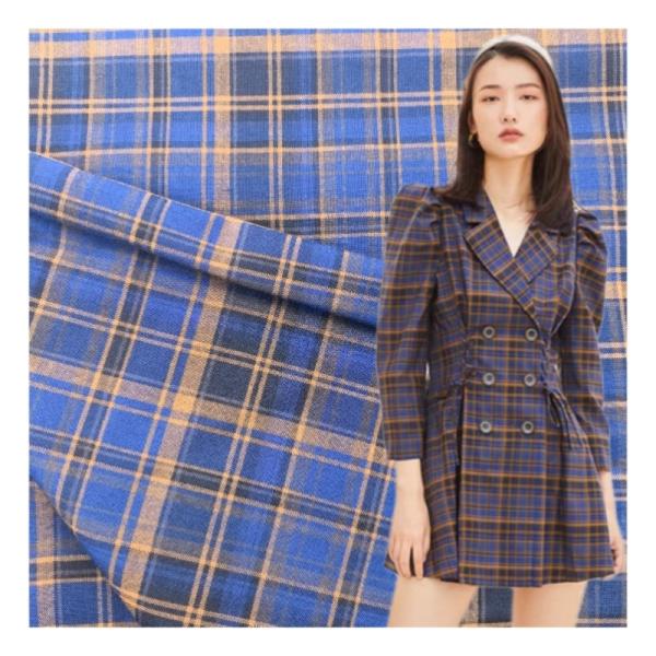 Quality Best Selling Vibrant Colored Spinning Checkered Fabric for Modern Fashion for Dress Design for sale