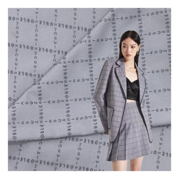 Quality Modern Embroidered Plaid Suit Textile High Contrast Patterns for Fashion Blazers for sale