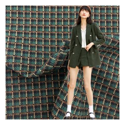 China Wholesale Fashion 290gsm Soft Textile Fabric 65% Polyester 33% Rayon 2% Spandex Plain Dyed for Girls Jacket Garments Woven for sale