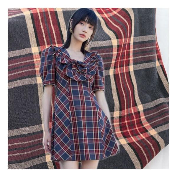 Quality Wholesale Fashion 199gsm Textile Fabric 96% Polyester 4% Rayon Fabric for Skirt for sale