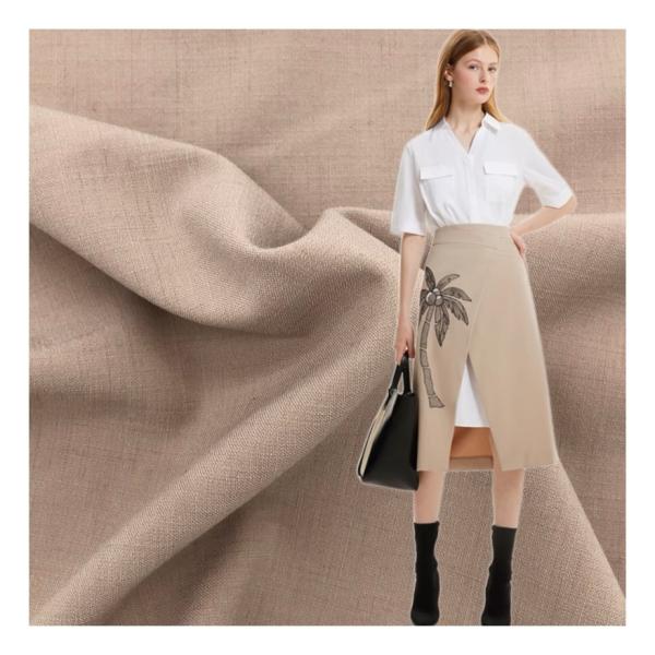 Quality Wholesale 260gsm Fashion Textile Fabric 45% Polyester 7% Nylon 44% Rayon 4% Spandex Woven for Jackets Dresses Garments for for sale