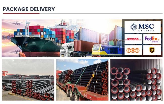 K7 K8 K9 200mm 300mm 350mm 400mmprofessional ISO2531 En 545 En 598 Tyton Push-in Joint Centrifugal Casting Ductile Iron Pipes