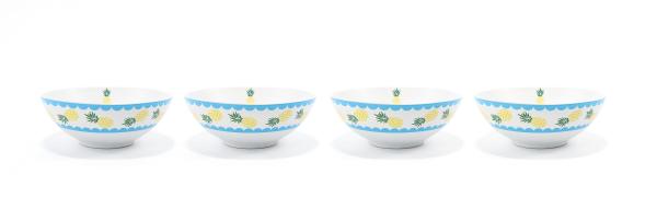 Quality Pineapple & Stripe Ceramic Dinnerware Set for sale