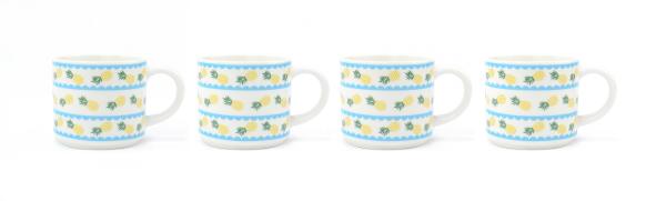 Quality Pineapple & Stripe Ceramic Dinnerware Set for sale