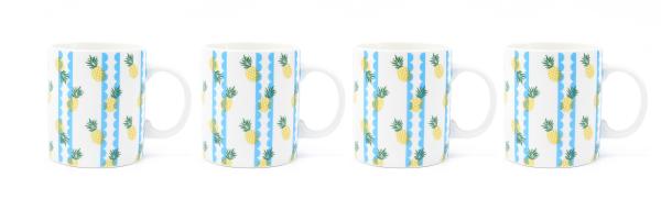 Quality Pineapple & Stripe Ceramic Dinnerware Set for sale