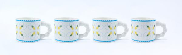 Quality Pineapple & Stripe Ceramic Dinnerware Set for sale