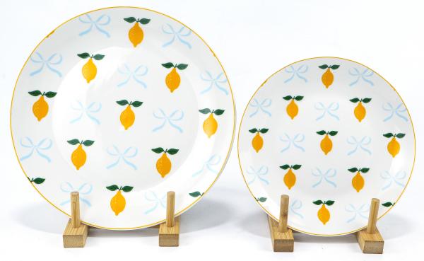 Quality Lemon & Bow Ceramic Dinnerware Set for sale