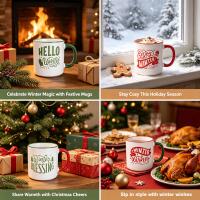 Quality Christmas Winter Ceramic Mugs for sale