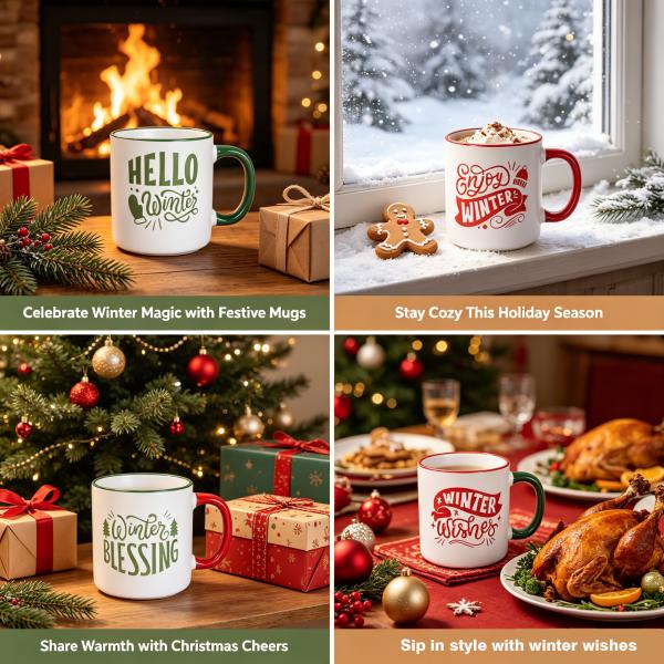 Quality Christmas Winter Ceramic Mugs for sale