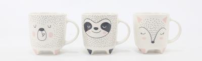 China Cute Tripod Foot Cartoon Animal Ceramic Mugs for sale