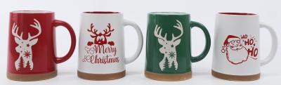 China Vintage Christmas Festive Porcelain Mugs Set for sale