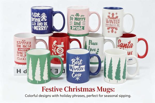 Quality ☕ Festive Winter & Christmas Ceramic Mug Collection for sale