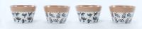 China Two-Tone Abstract Botanical Ceramic Tableware Set for sale