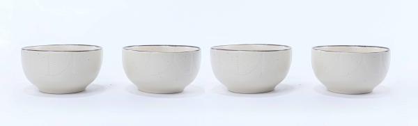 Quality Speckled Cream Embossed Wave Ceramic Tableware Collection for sale
