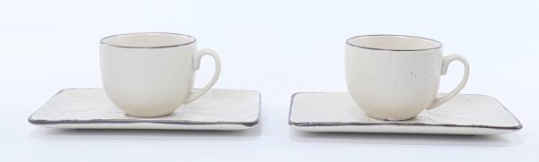Quality Speckled Cream Embossed Wave Ceramic Tableware Collection for sale