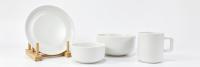 China Warm Amber Gradient Full Ceramic Dinnerware 5-Piece Breakfast Set for sale