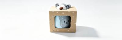 China Cute 3D Bear Face Ceramic Mug Gift Set with Matching Plush Bear Doll, Kraft Window Box Packed Coffee Tea Cup Gift Kit for sale