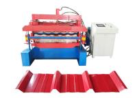 China Low Noise IBR Sheet Roll Forming Machine / IBR Sheet Making Machine Hydraulic Cutting for sale