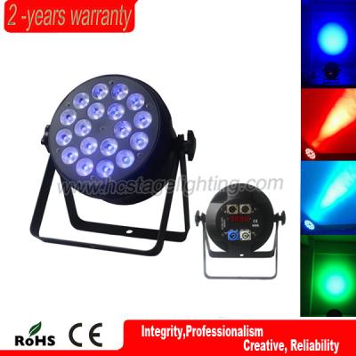 China pro dj indoor 18*10w rgbwa 5 in 1 DMX 32bit dimming led par can light for sale