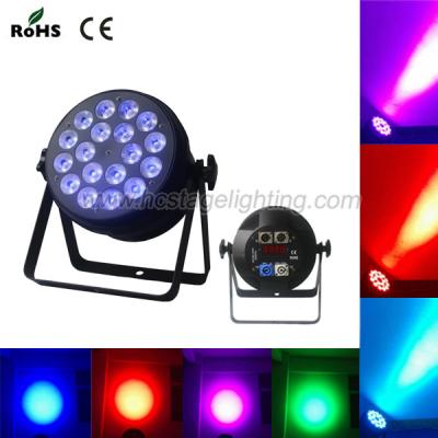 China professional stage light 32bit dimming powercon 18*10w rgbwauv 6in1 par for sale