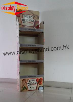China Suporte de exposição laminado amigável do cartão do assoalho de ECO para alimentos/petiscos à venda