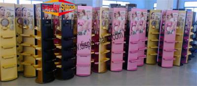 中国 化粧品のための POP のボール紙の表示を立てる習慣の自由な床 販売のため