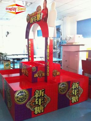 Cina Esposizioni di pavimento su misura del cartone della carta di Candy con stampa di Flexo in vendita