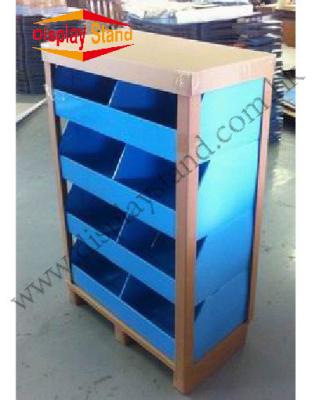 Cina espositore del pallet del cartone di promozione di 8 vassoi in blu con superficie laminata in vendita