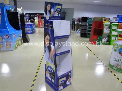 China Roxo Eco-amigável portátil do suporte de exposição do assoalho do cartão ondulado à venda