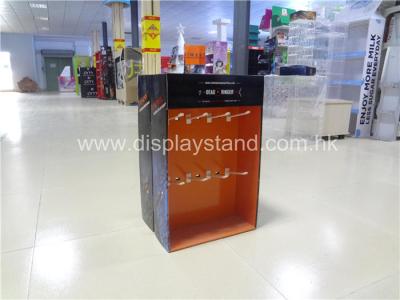 中国 ハンドバッグのためのホックが付いている環境に優しいボール紙のフロア・ディスプレイの立場 販売のため