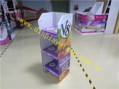 Cina banco di mostra del pavimento del cartone di 4C POP per vendita al dettaglio dell'alimento, bella esposizione del deposito, un lato in vendita