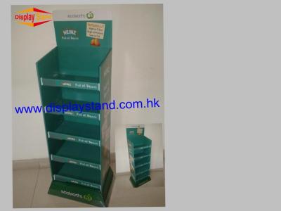 China 5 suportes do assoalho de Woolworths da série, para o cartão rápido do papel ondulado de Heinz, suporte de exposição do alimento à venda