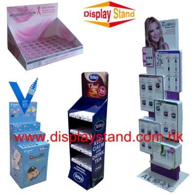 China 5 a cor de papel do suporte de exposição 4 do assoalho do cartão da prateleira imprimiu para FMCG Googs/asa da extremidade à venda