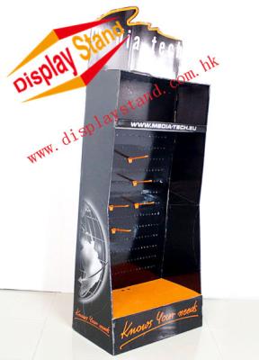 中国 小売店のためのホックが付いている昇進 ECO のボール紙のフロア・ディスプレイの立場 販売のため